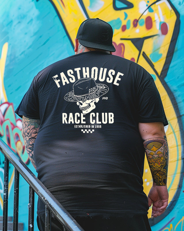 Men's FASTHOUSE RACE CLUB Skull Plus Size T-Shirt & Short